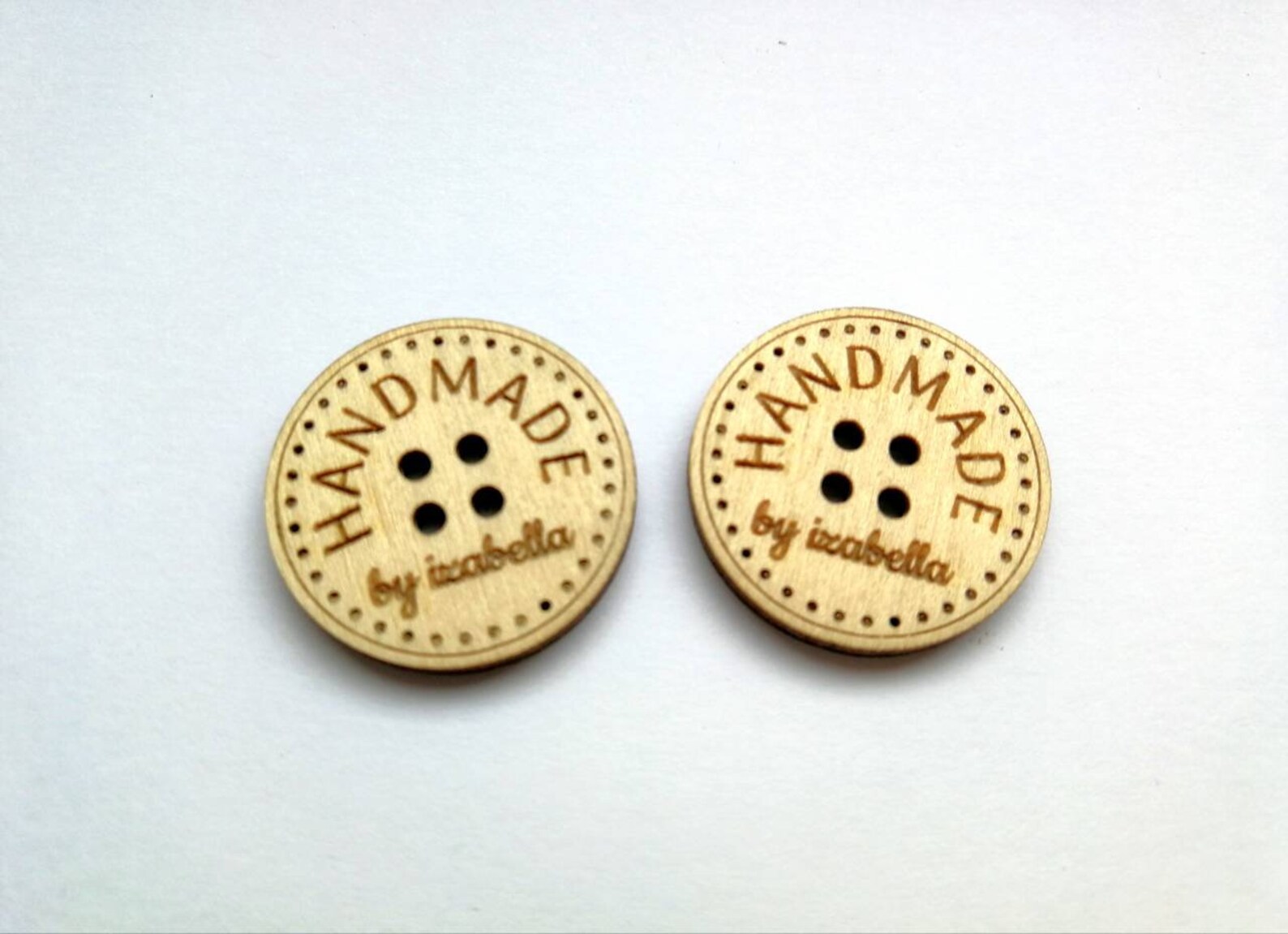 Personalized Wooden Buttons for Handmade Items / Set of 30 | Etsy