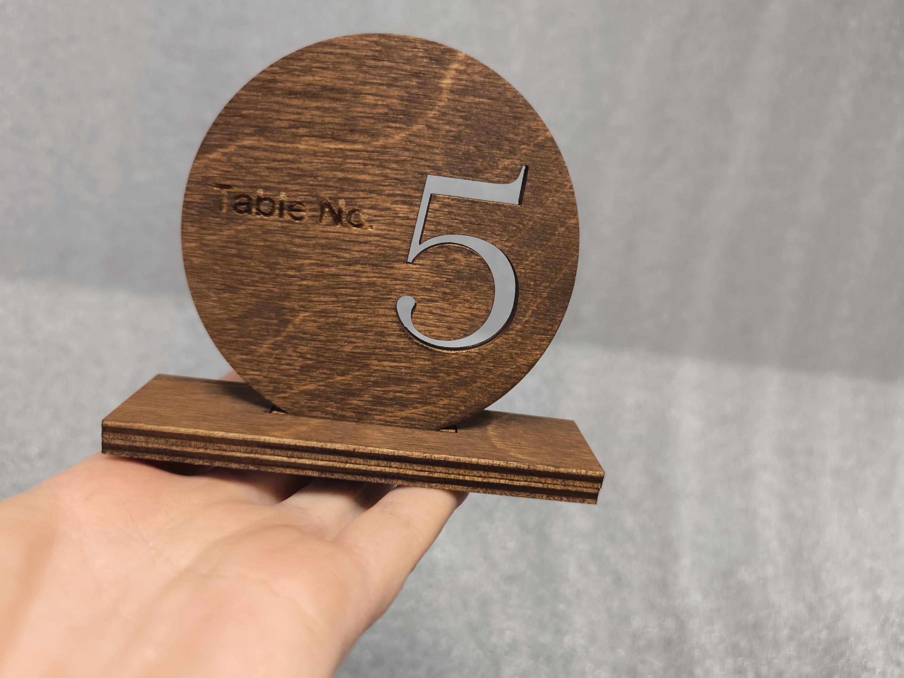 Table Numbers / Wood Table Sign/ Modern Table Numbers - Etsy