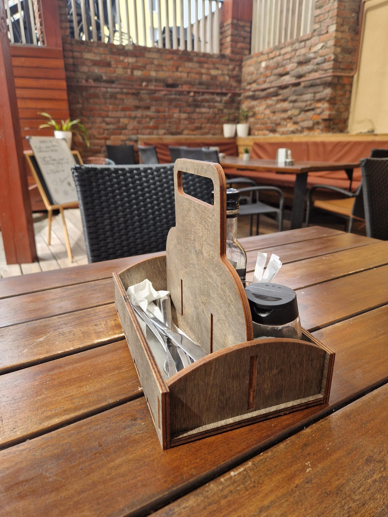 Personalized Table Caddy, Sectioned Condiment Cutlery Holder - Etsy