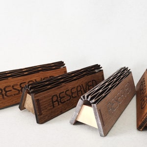 Oak Wood Reserved Table Sign / Wooden Reserved Sign for Restaurants and ...
