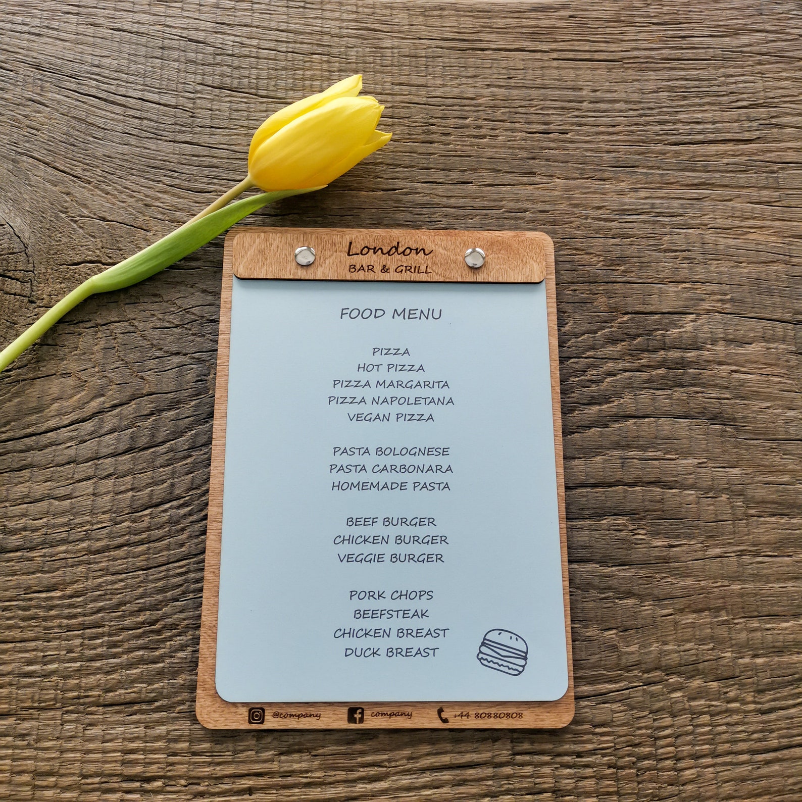 Menu Holder / Custom Menu Cover A5 Paper Size / FREE | Etsy