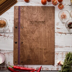Foldable Menu Holder / A5 Paper Size / Custom Menu Cover / - Etsy
