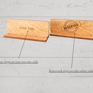 Reserved Table Sign / Wooden Reserved Sign for Restaurants With Your ...