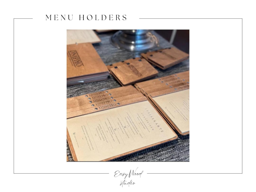 Menu Holder / Custom Menu Cover / A4 Paper Size / SIDE MOUNT - Etsy