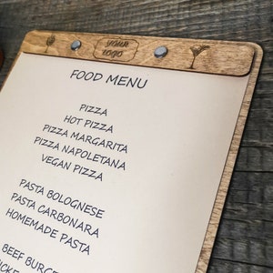 Menu Holder / Custom Menu Cover / A4 Paper Size - Etsy