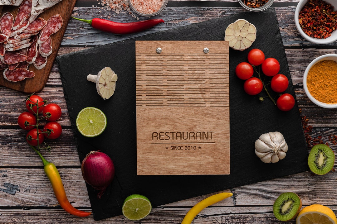 Foldable Menu Holder/ A5 Size Sheets Menu Cover / FREE PERSONALIZATION ...