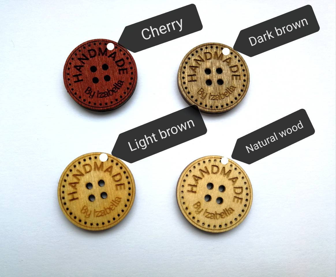 Wooden Custom Tags for Handmadeitems / Set of 30. - Etsy