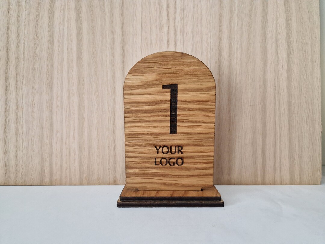Personalized Table Numbers / Oak Wood Table Sign - Etsy