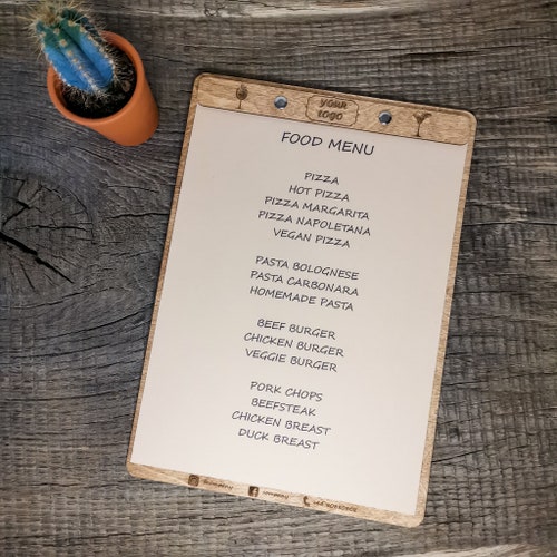 Menu Holder / Custom Menu Cover A5 Paper Size / FREE | Etsy