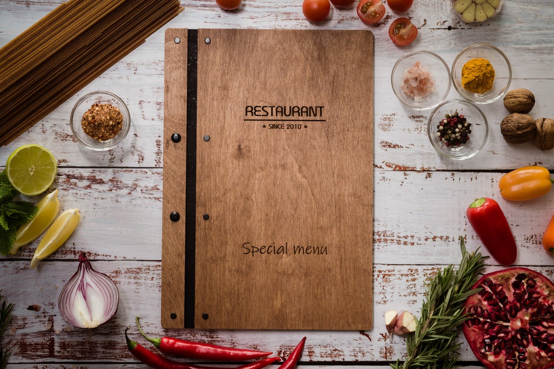 Foldable Menu Holder / A5 Paper Size / Custom Menu Cover / - Etsy