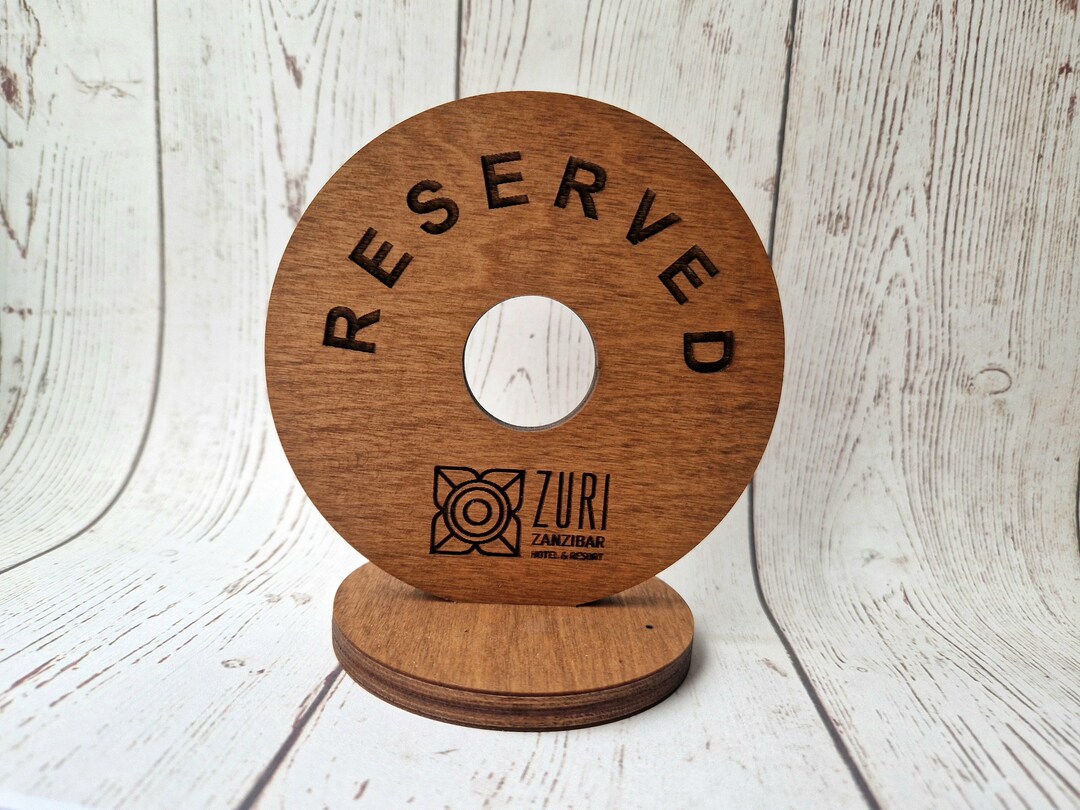 Reserved Table Sign / Wooden Reserved Sign for Restaurants With Your ...