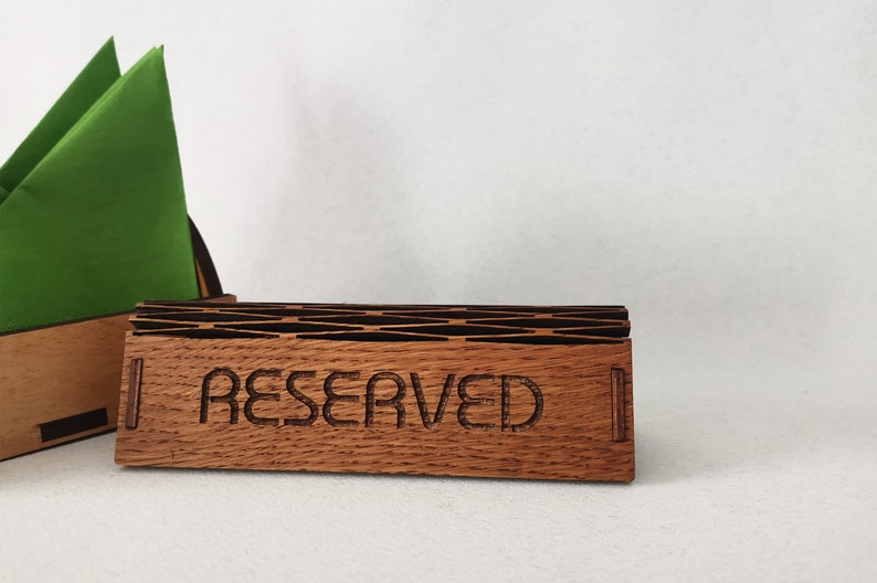 Oak Wood Reserved Table Sign / Wooden Reserved Sign for - Etsy