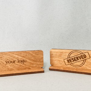 Reserved Table Sign / Wooden Reserved Sign for Restaurants With Your ...