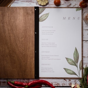 Foldable Menu Holder / A5 Paper Size / Custom Menu Cover / - Etsy