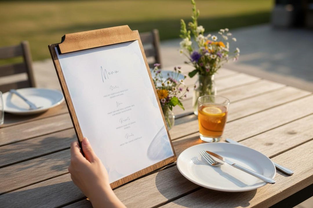 Handmade Restaurant Menu Holder, Personalized Menu Cover / FREE ...