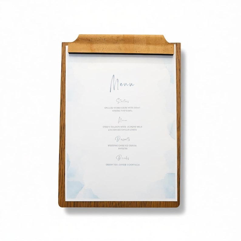 Handmade Restaurant Menu Holder, Personalized Menu Cover / FREE ...