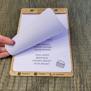 Menu Holder / Letter Paper Size Custom Menu Cover / FREE ...