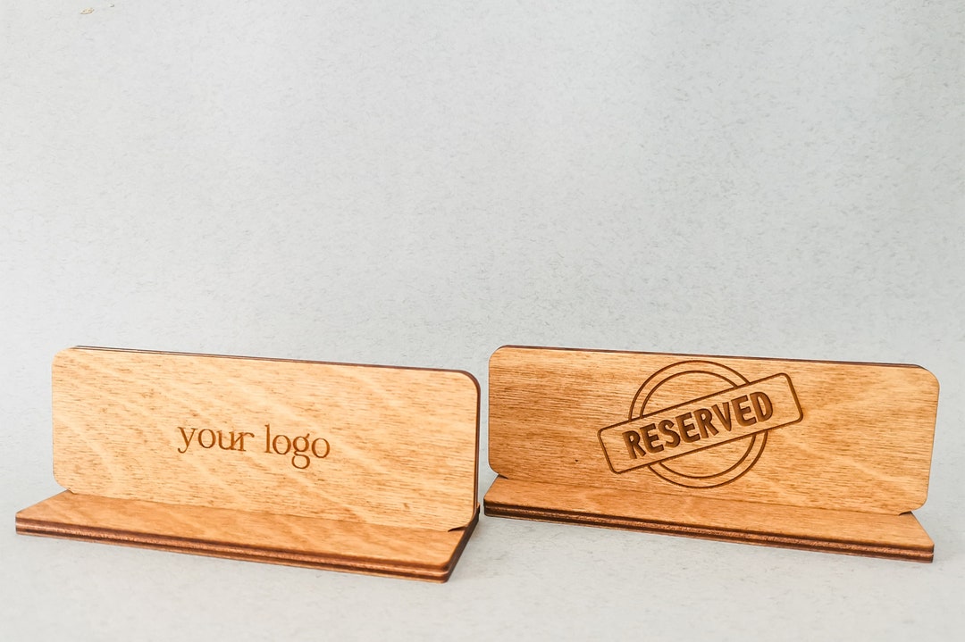 Reserved Table Sign / Wooden Reserved Sign for Restaurants With Your ...