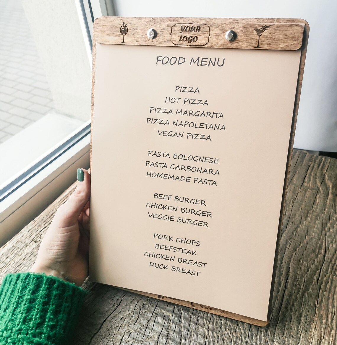 Menu Holder / Custom Menu Cover / A4 Paper Size - Etsy