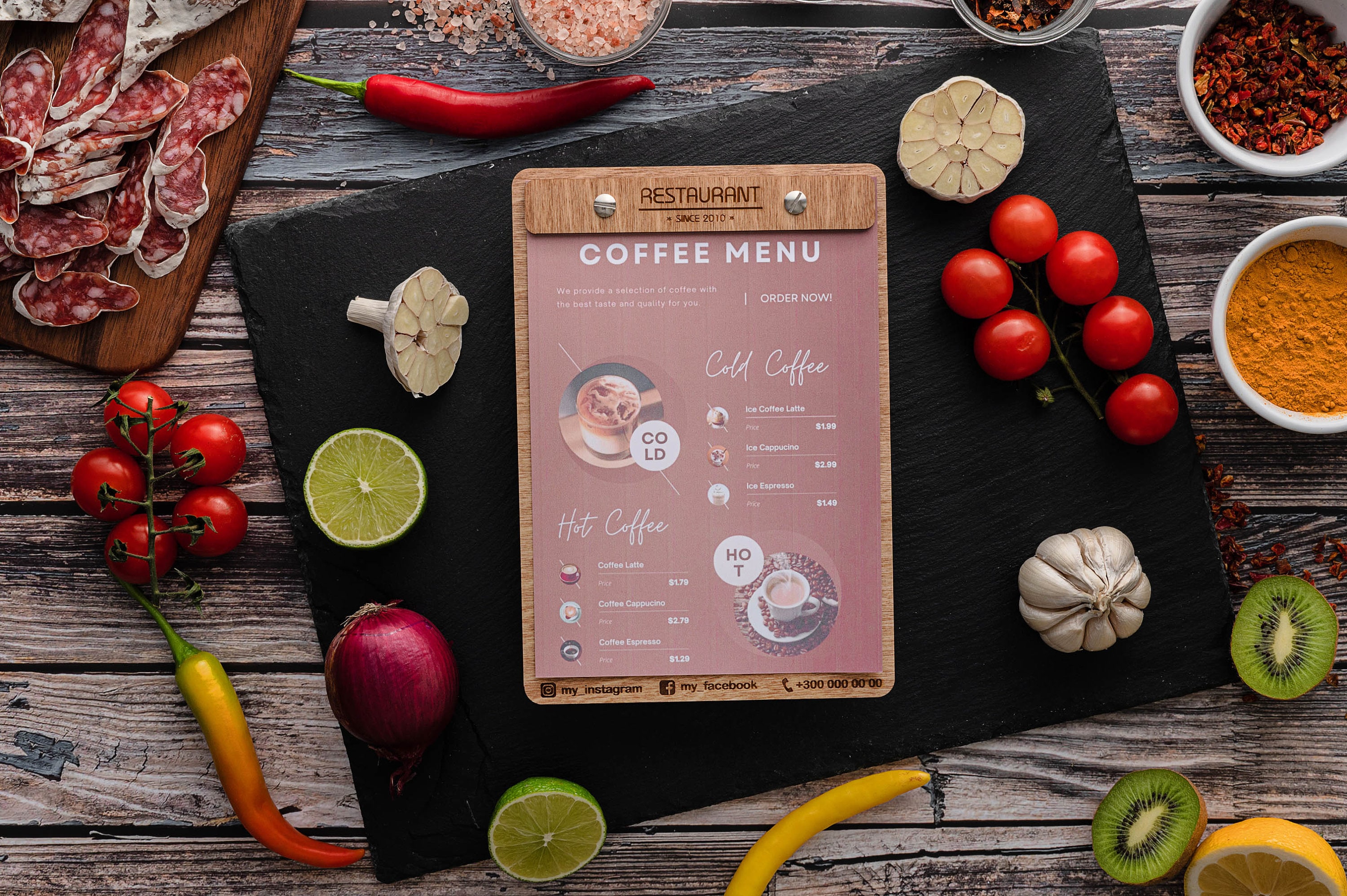 Menu Holder / Custom Menu Cover A5 Paper Size / FREE - Etsy