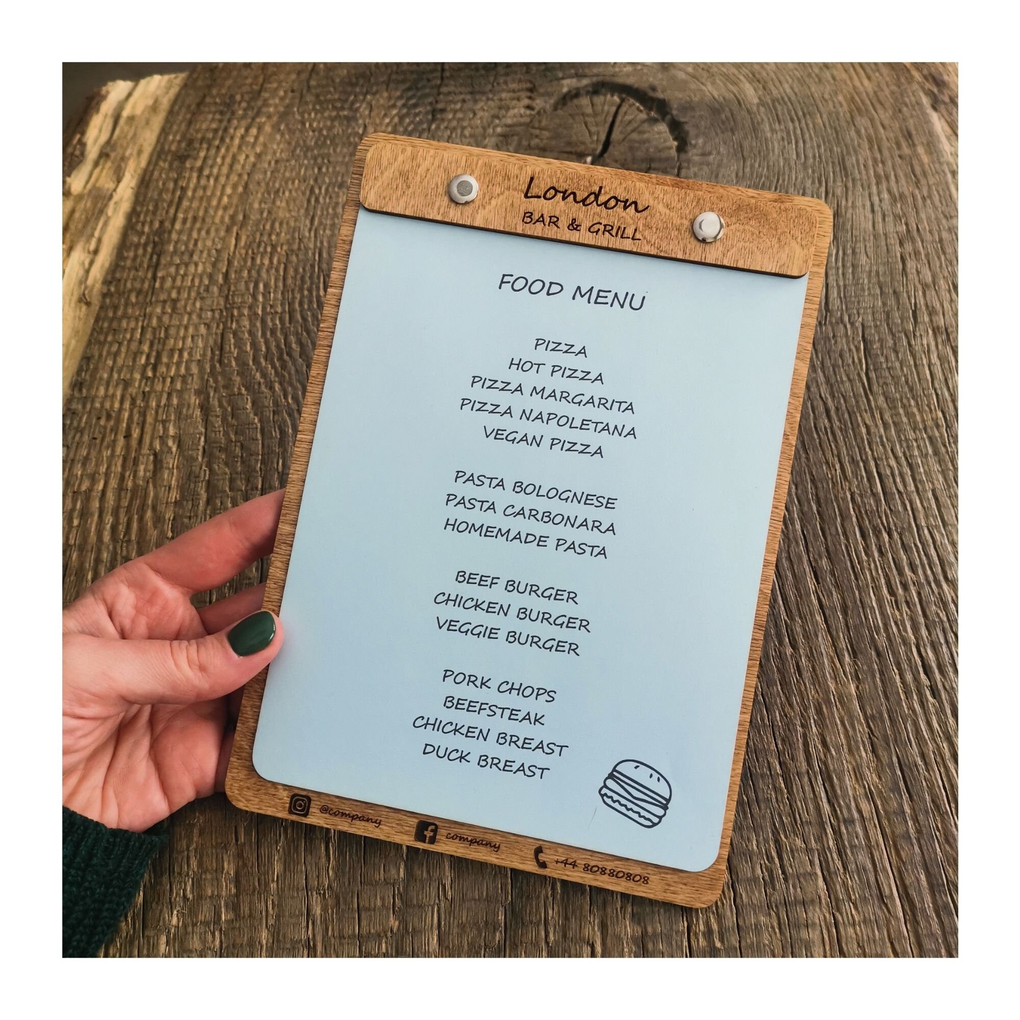 Menu Holder / Custom Menu Cover A5 Paper Size / FREE - Etsy Canada