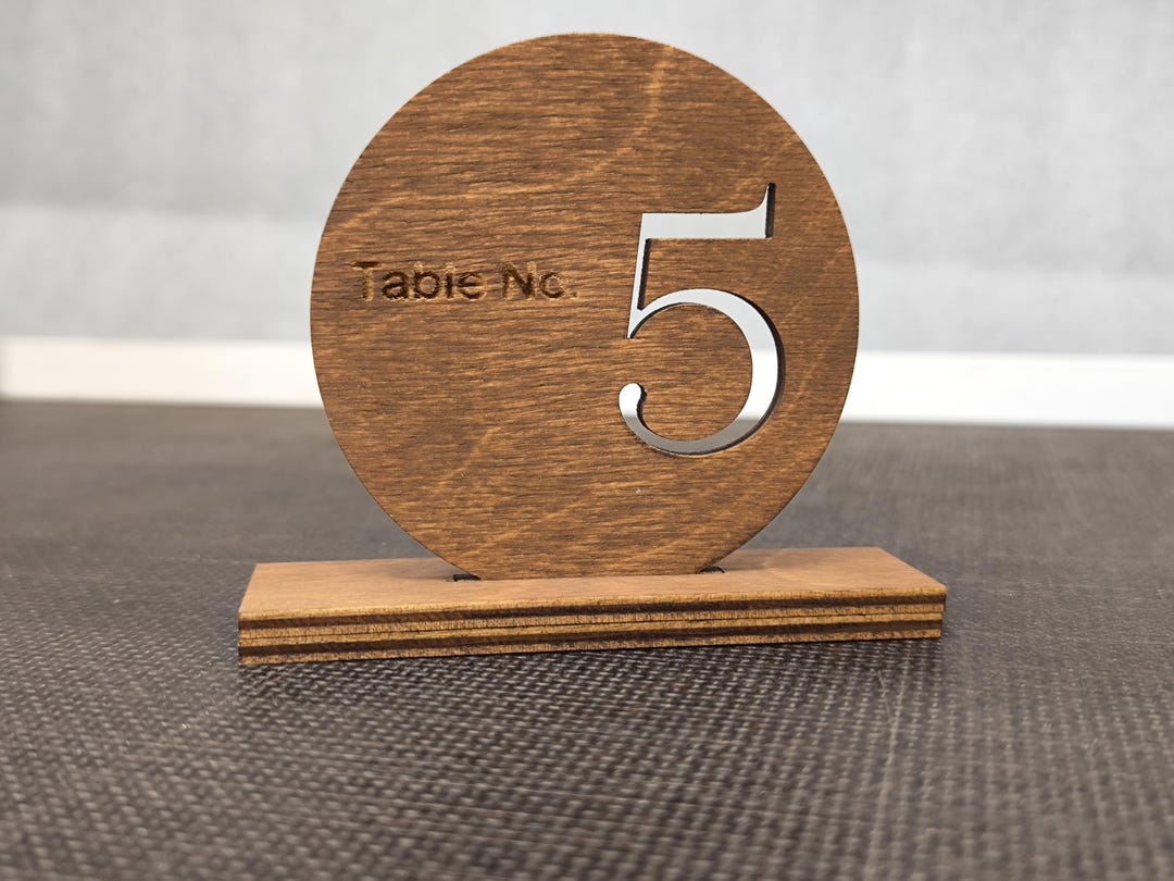 Table Numbers / Wood Table Sign/ Modern Table Numbers - Etsy