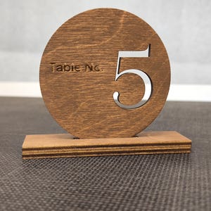 Table Numbers / Wood Table Sign/ Modern Table Numbers - Etsy