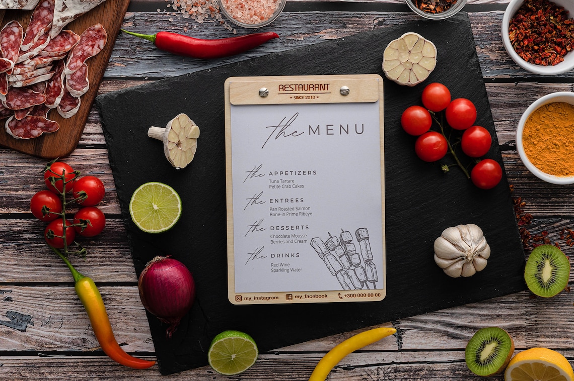 Menu Holder / Custom Menu Cover A5 Paper Size / FREE - Etsy
