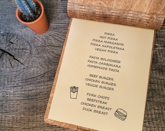 Menu Holder / Custom Menu Cover A5 Paper Size / FREE | Etsy