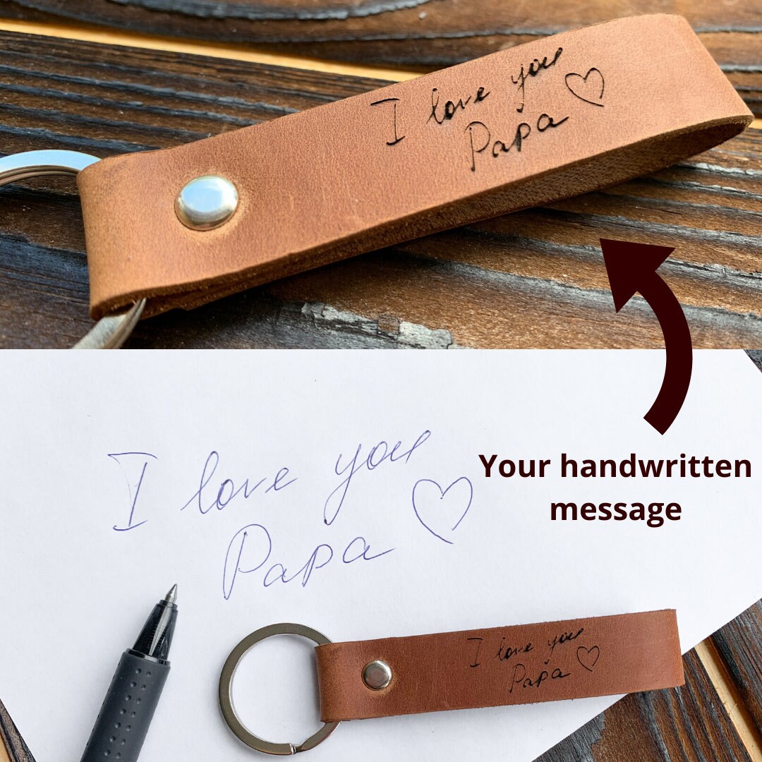 I Love You Papa Key Chain Personalized Leather Key Fob for - Etsy