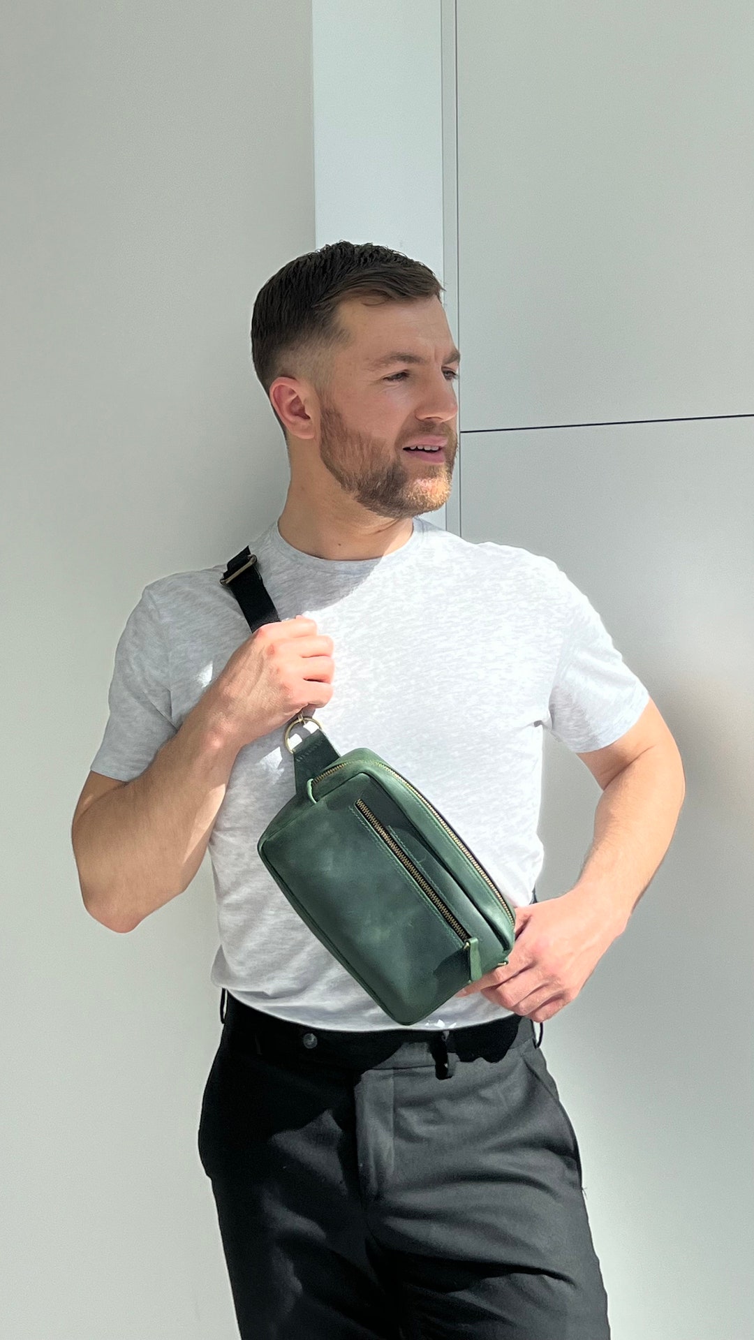 Hip Bag for Men,mens Hip Bag,crossbody Bag Men,bike Bag,leather Bag Men ...
