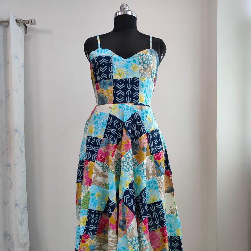 Patchwork Dress - Etsy