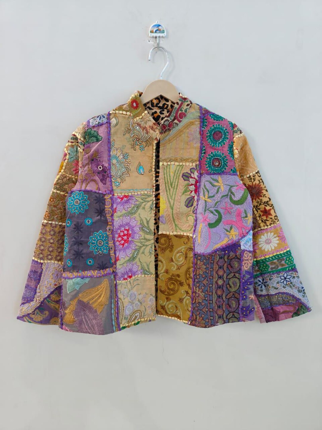 Exclusive Patchwork Hand Embroidery Jacket - Bohemian Cotton 70s Style ...