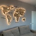 3d Led World Map, Large World Map, Led Wood World Map, Map With Led ...