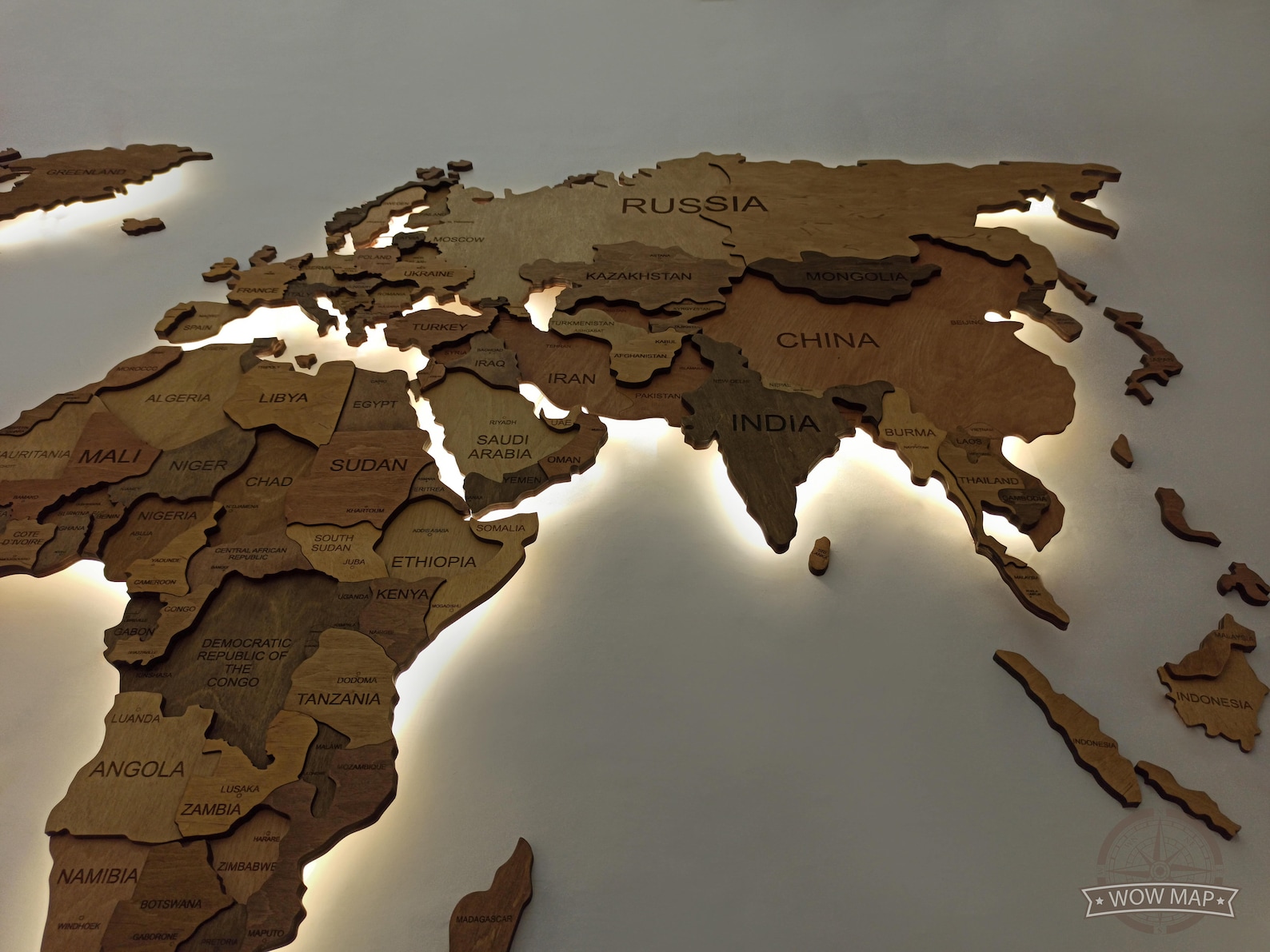 3D Wood World Map, Large Wall Art, Wooden Map Wall, Wooden Wall Atlas ...