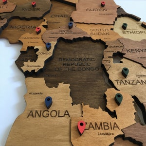 Sticker Set, Geotag Set, Map Decor, Markers for Travel Map, Wood Map ...