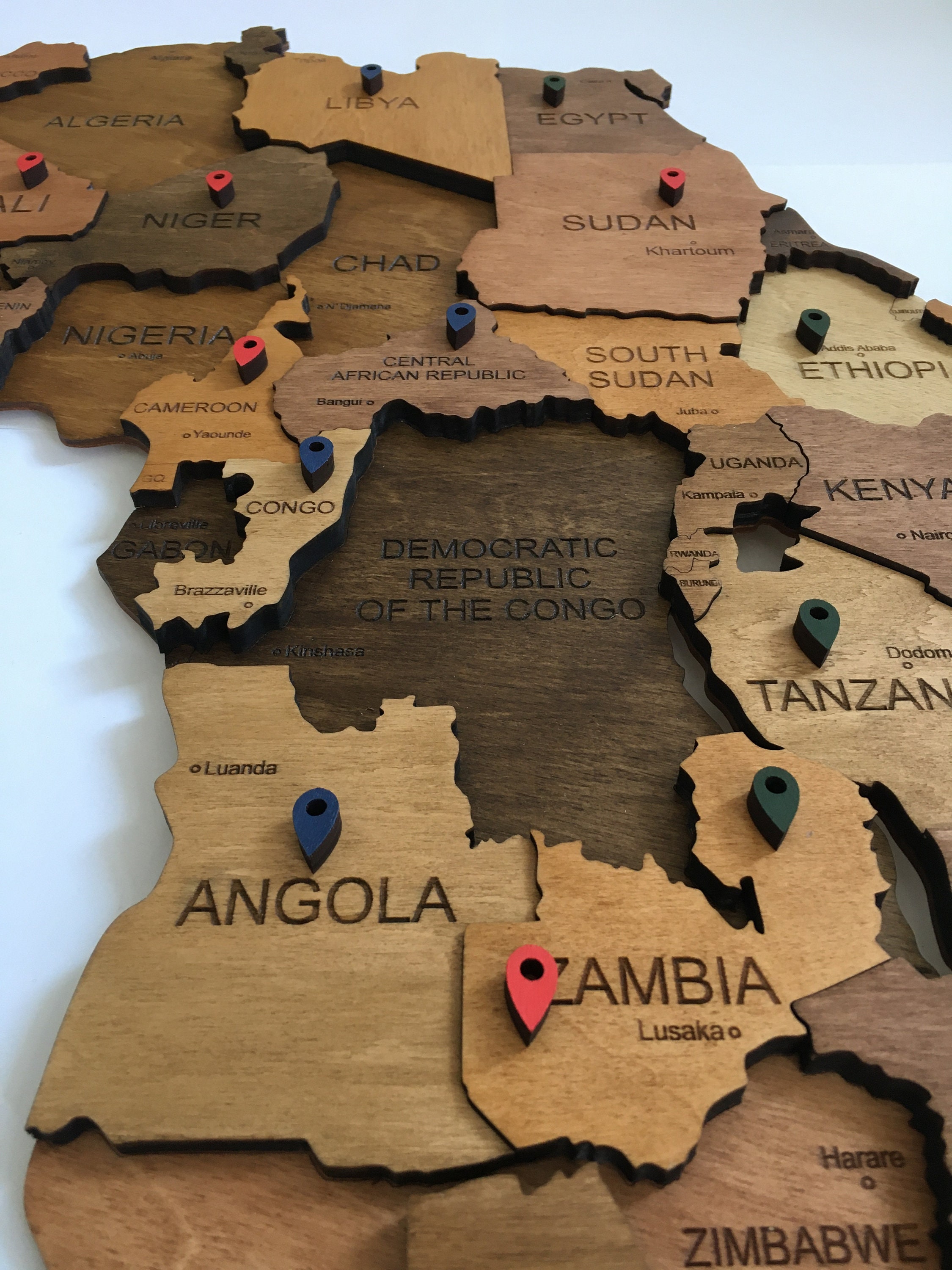 Sticker Set, Tag Set Map Decor, Accessories for Travel Map, Wood Map ...