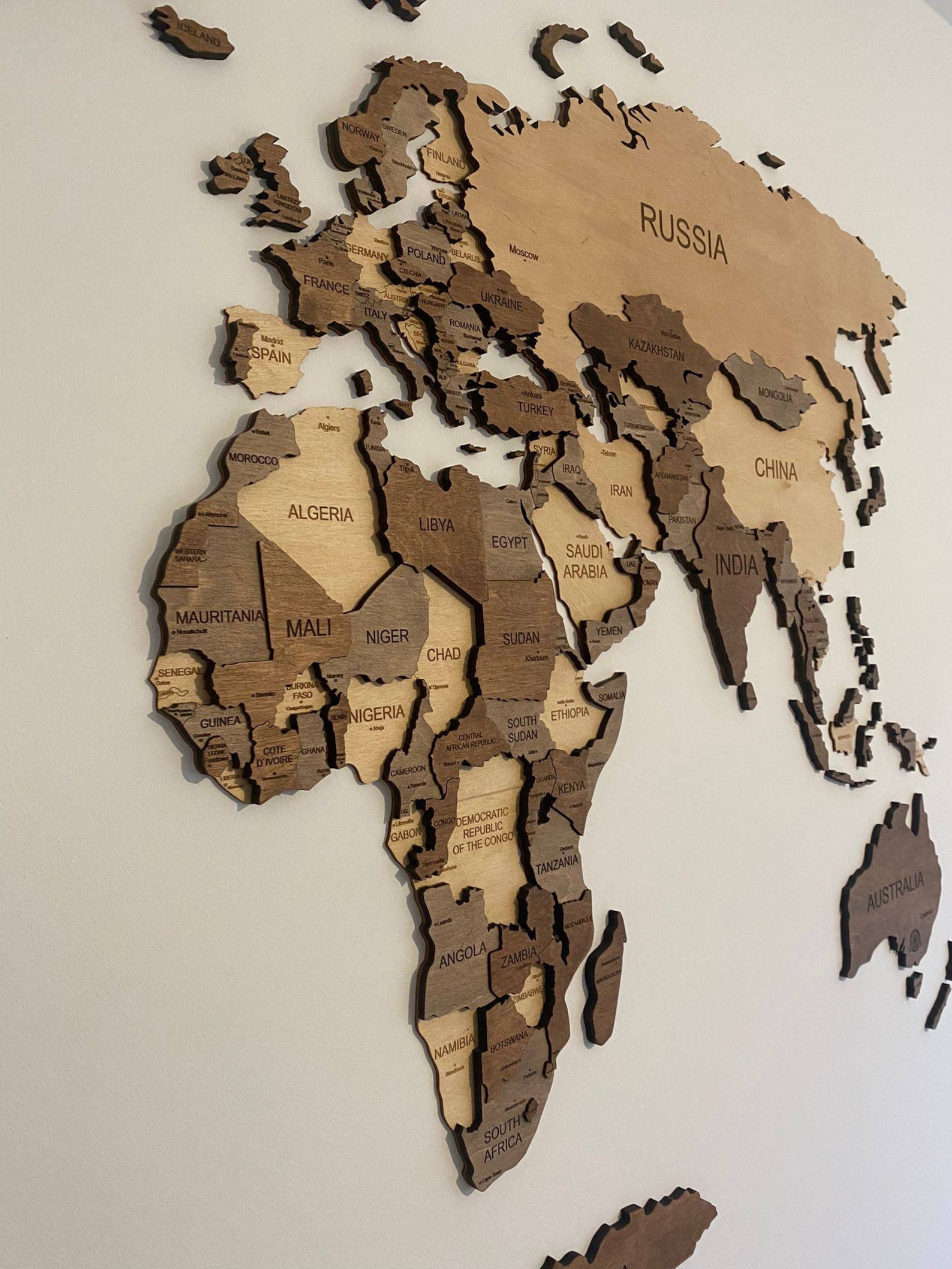 3d Led World Map, Large World Map, Led Wood World Map, Map With Led ...
