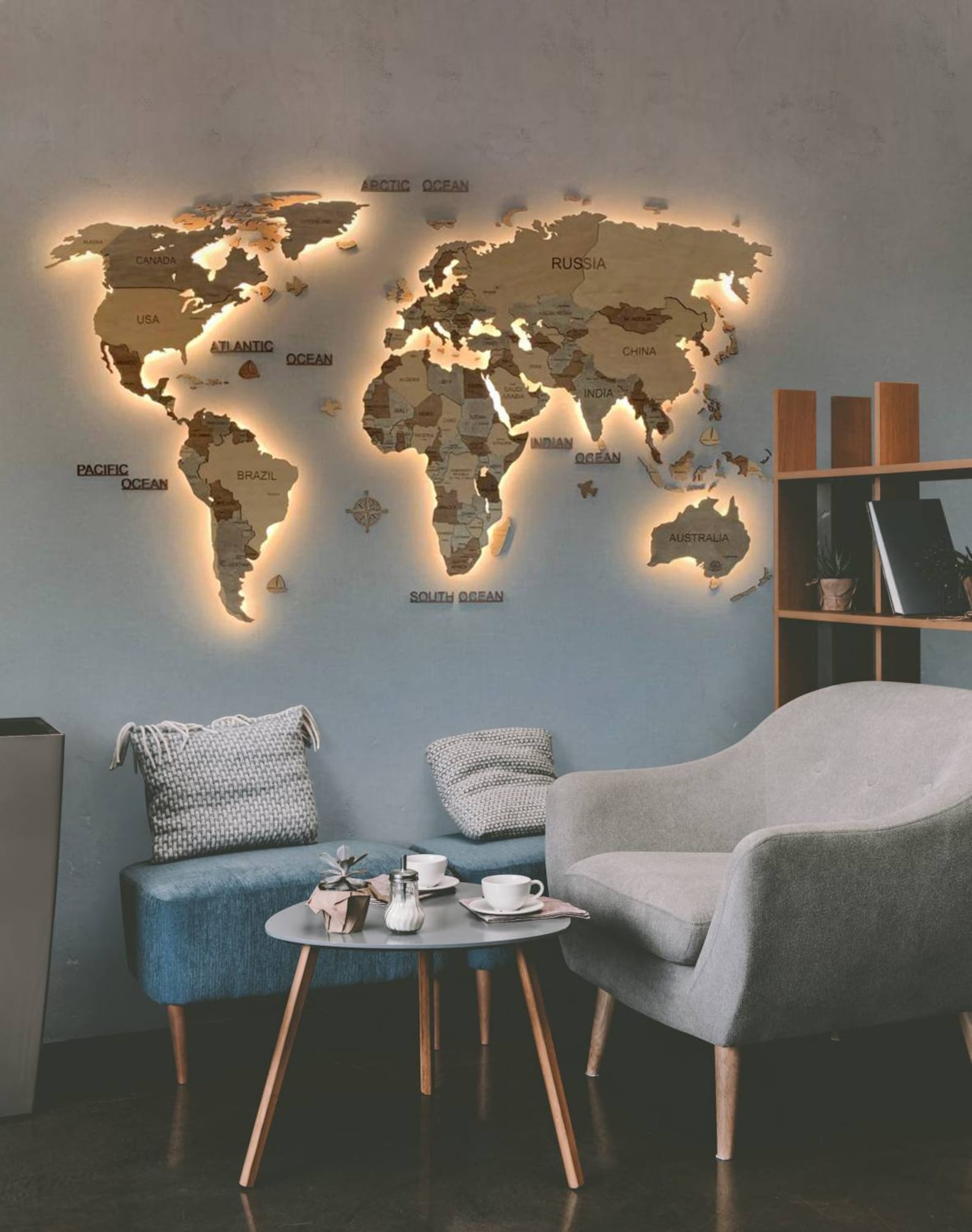 Led Wood World Map, Wood World Map Led, 3d Wooden Map Led, 3d Wooden World Map, 3d Led World Map ...