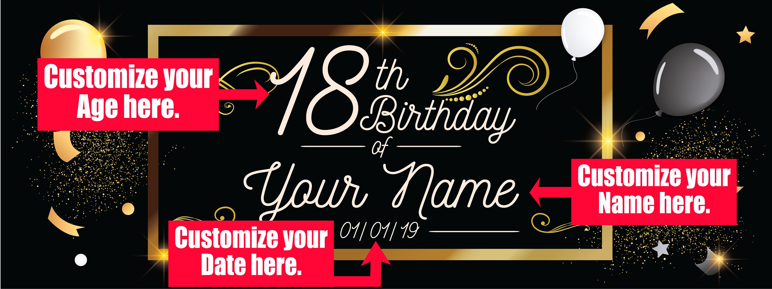 18th Birthday Banner Personalized 18th Birthday Decor Party - Etsy