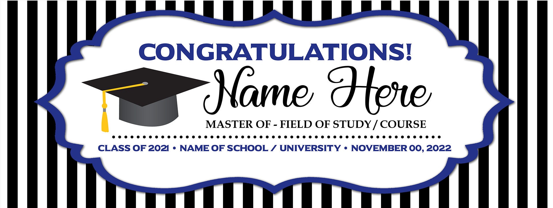 Personalize Graduation Banner Class of 2022 Graduation | Etsy