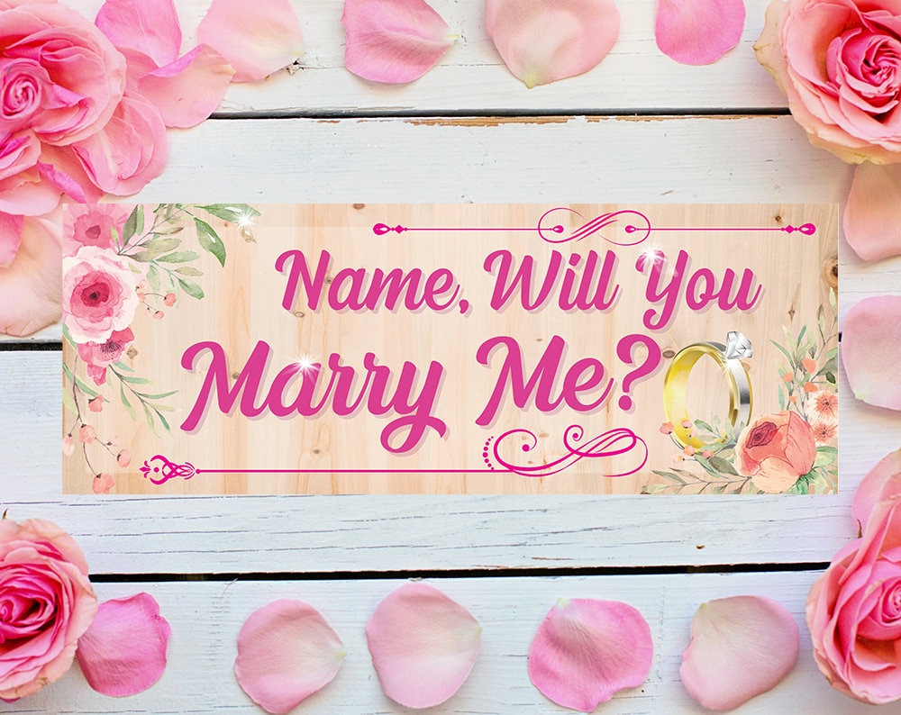 Will You Marry Me Banner Personalized Text Marriage Proposal | Etsy