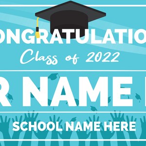 Personalize Graduation Banner, Class of 2022 Graduation Banner, Custom ...