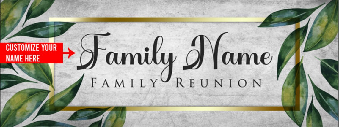 Family Reunion Banner Personalized Family Name Banner - Etsy