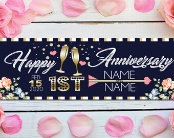 1 Year Anniversary Banner - Etsy