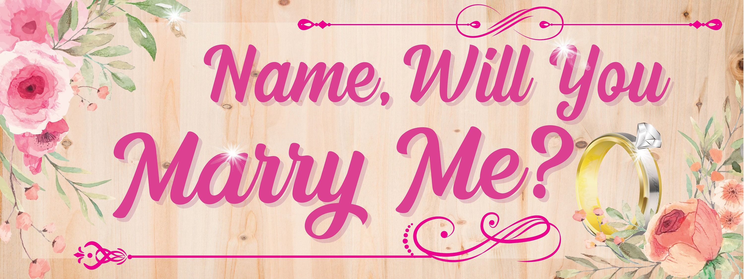 Will You Marry Me Banner Personalized Text Marriage Proposal | Etsy