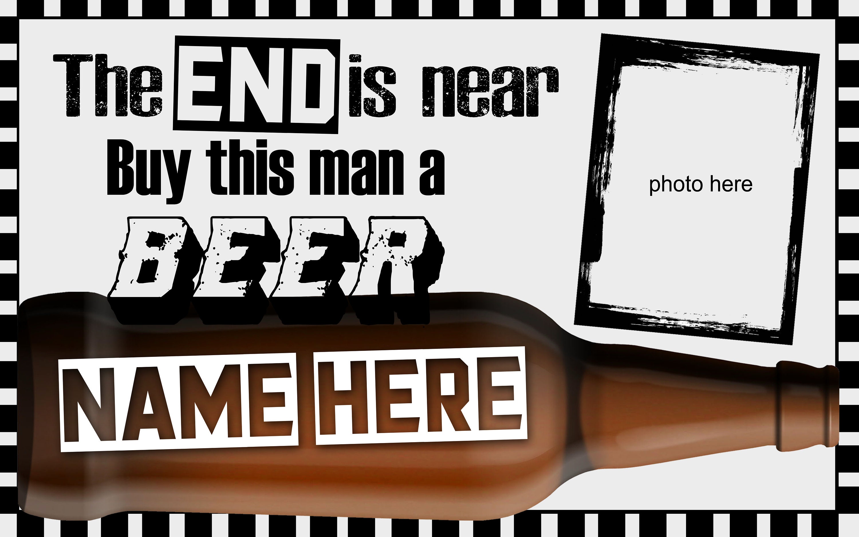 Bachelor Party banner Bachelor Photo backdrop The end is | Etsy