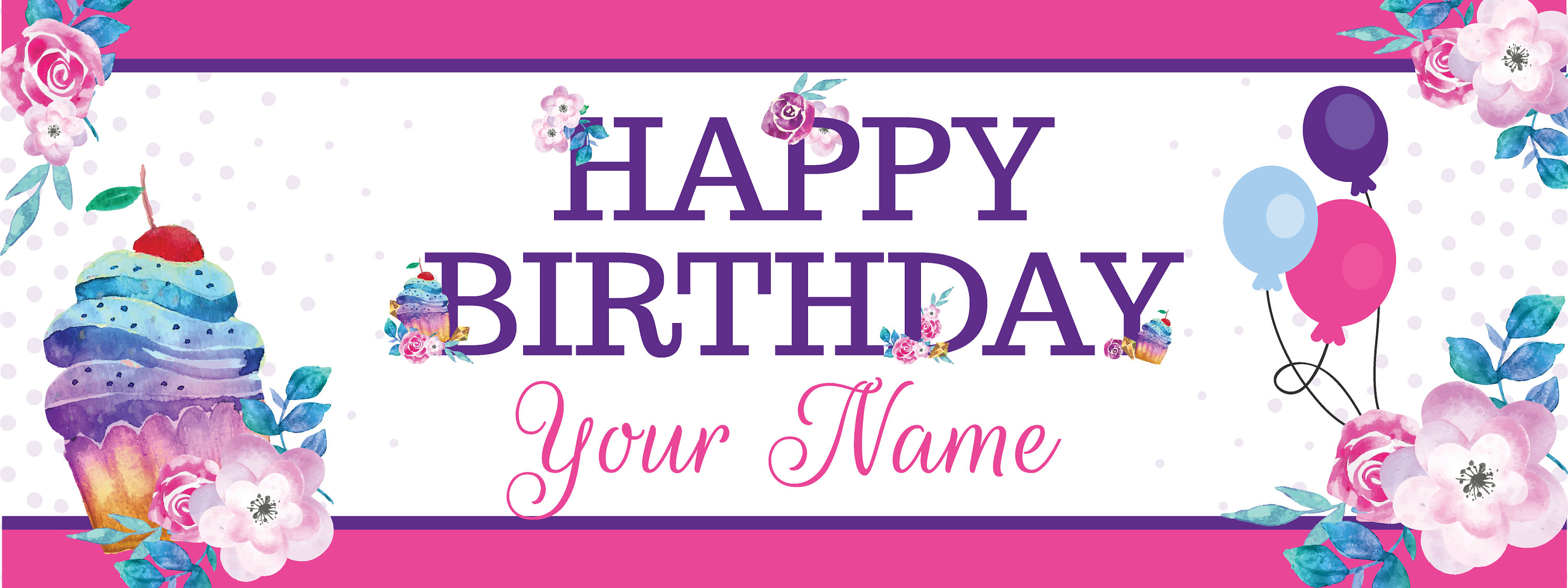 Custom Happy Birthday Banner Personalized Birthday Backdrop - Etsy