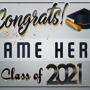 Graduation Banner 2022 Class of 2022 for High School College University ...