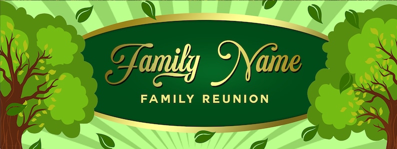 Family Reunion Banner Personalized Family Name Banner - Etsy